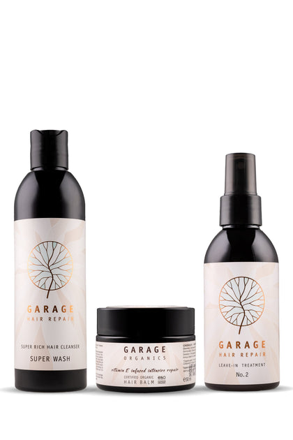 Garage Organics Yoğun Bakım Seti - Super Wash+No.2 Sprey+Hair Balm